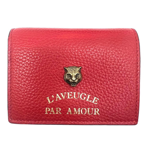 Gucci | Accessories | Gucci Gucci Animalier Compact Wallet Folding With ...